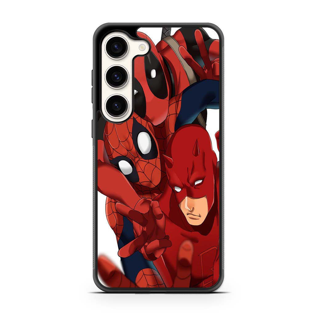 Deadpool, Spider-Man and Daredevil Samsung Galaxy S23 series case ...
